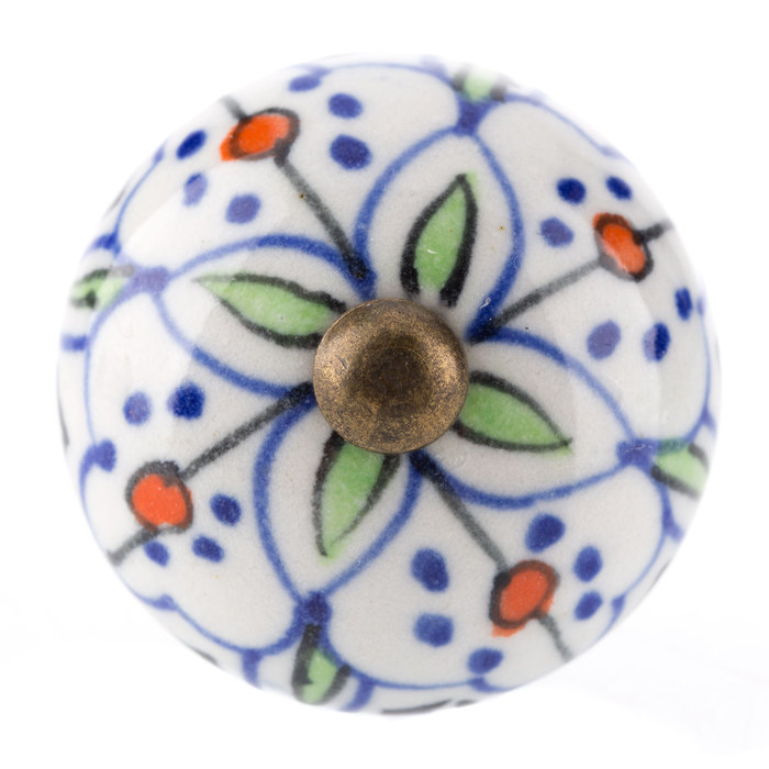 Blue Hand-Painted Floral Knob | Hobby Lobby | 681825
